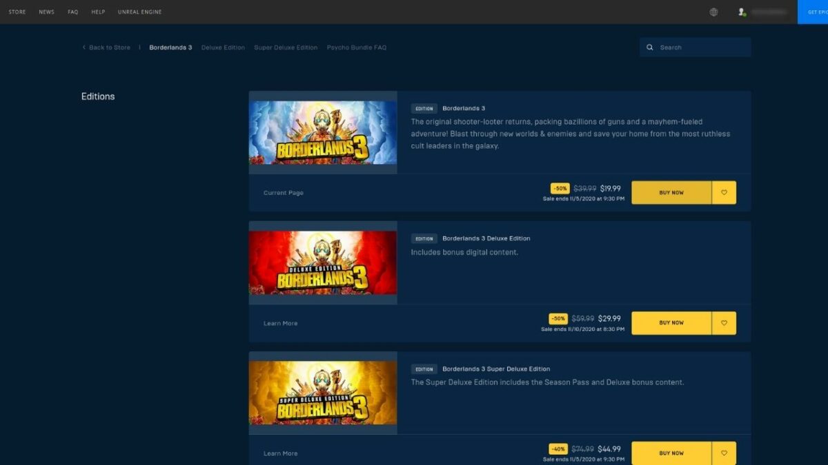 Can you send Games as Gifts on Epic Games?