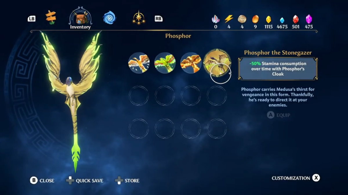 Immortals Fenyx Rising: Phosphor Skins Guide