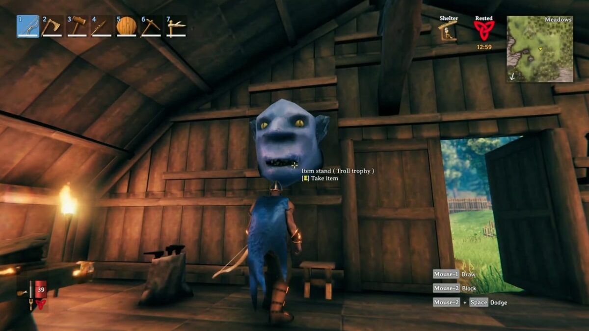 How to Hang Trophies on Walls in Valheim?