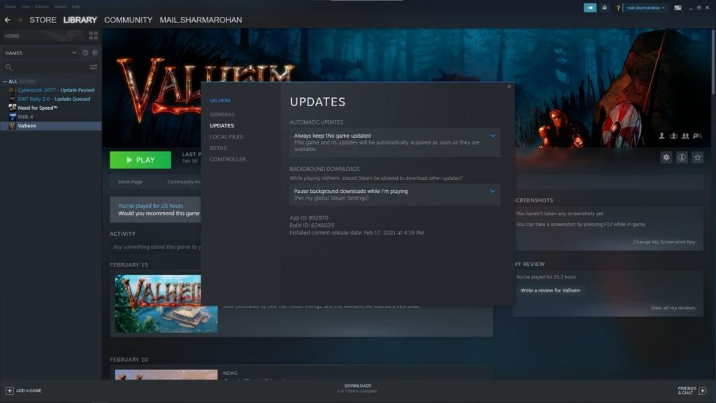 How to Fix Incompatible Version After Update Error in Valheim?