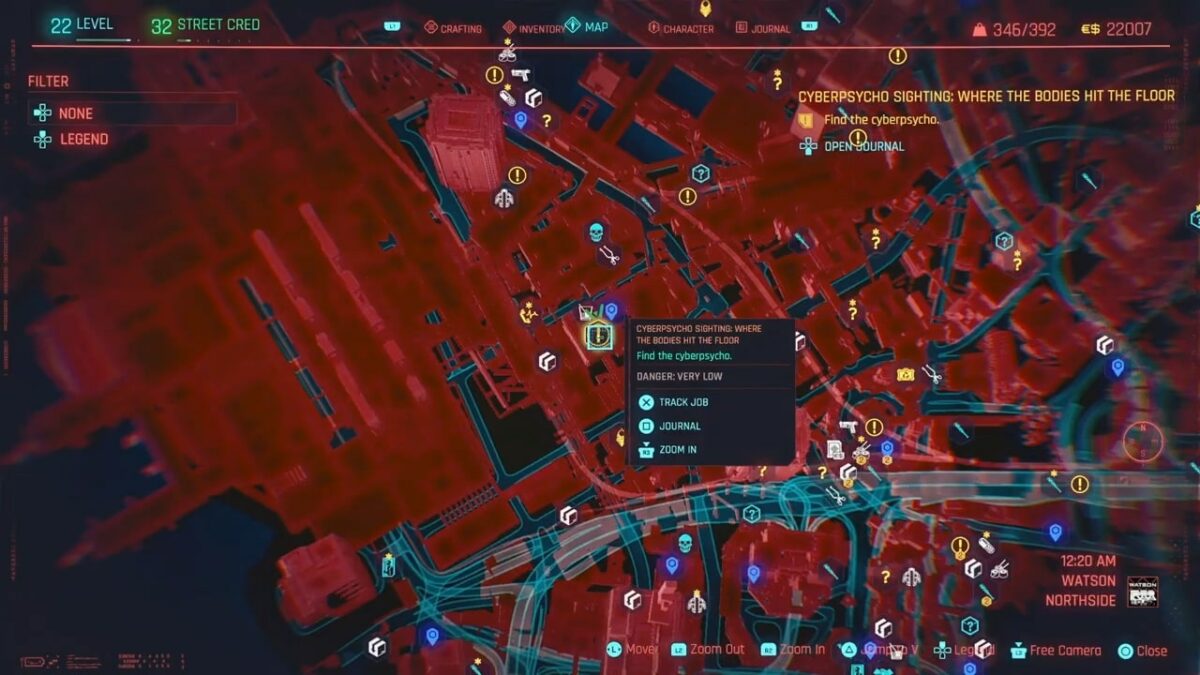 Cyberpunk 2077 Ubicaciones y estrategias de avistamiento de Cyberpsycho