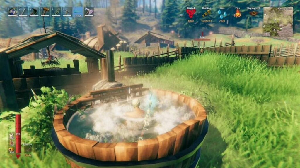 ¿Cómo crear y utilizar el jacuzzi en Valheim?