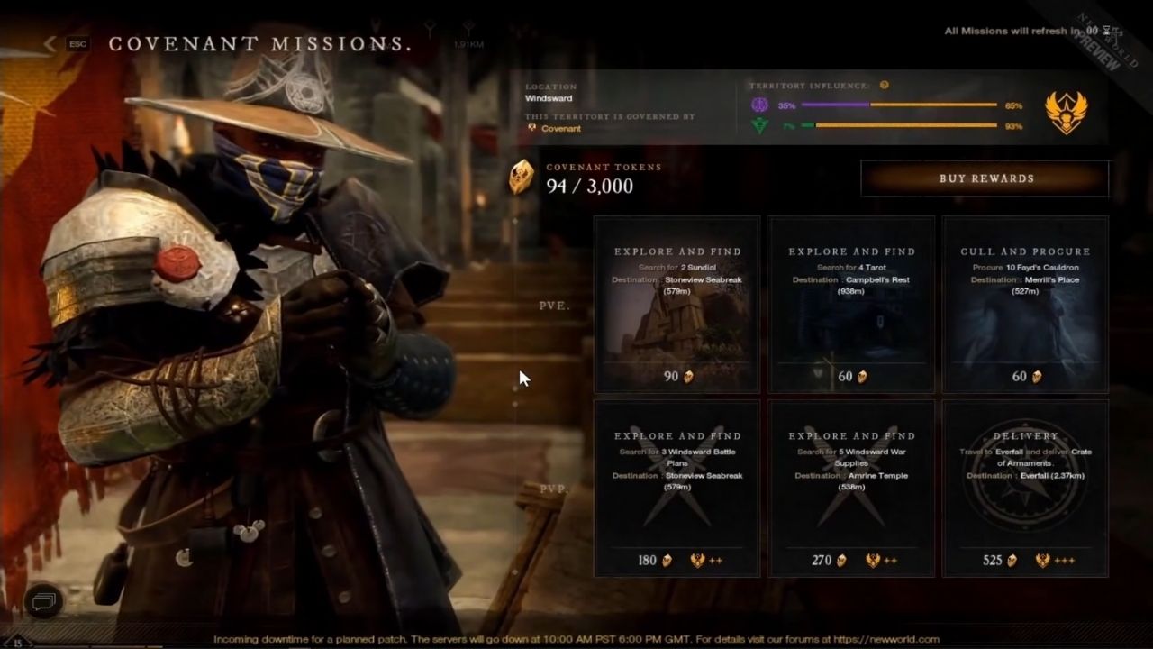 How to access Faction Shops in New World? Location Guide