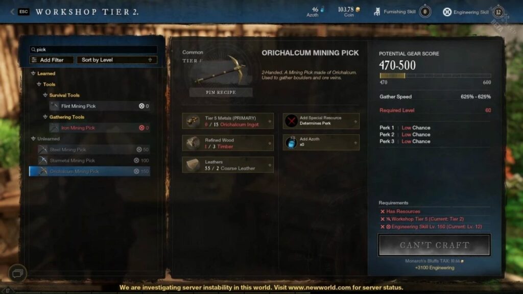Fastest Way to Level Up Mining Skill in New World!