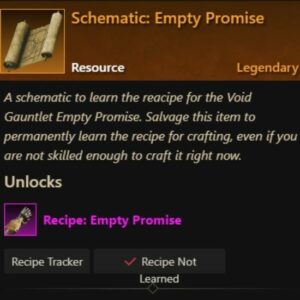 How to craft Empty Promise Void Gauntlet in New World?