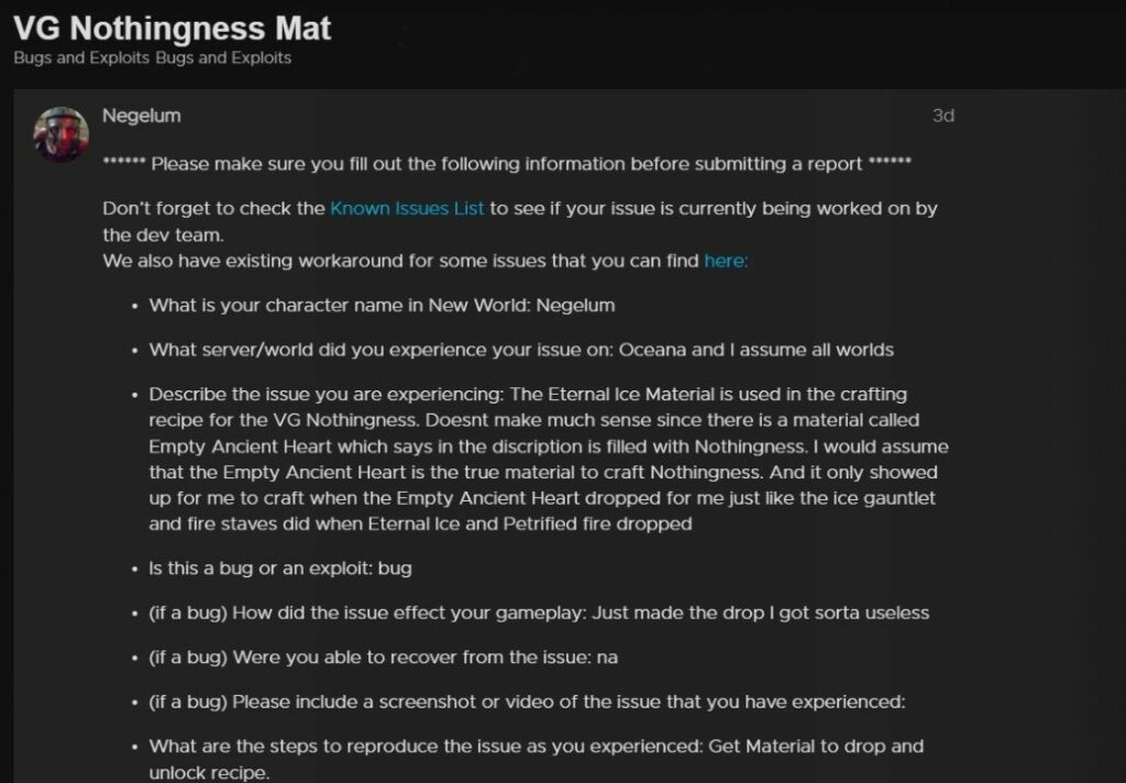 New World Ancient Heart Item Location & Crafting Guide