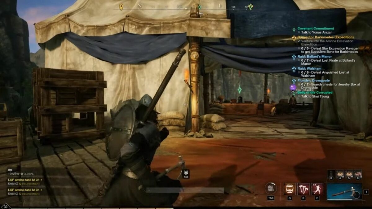 Yonas Alazar location in New World-Covenant Commitment guide