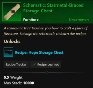 How to craft Hope Storage Chest in New World? Crafting Guide