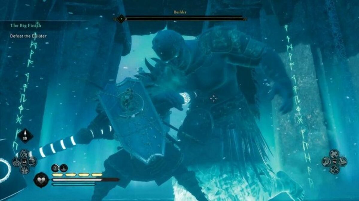 How to respond to the builder in The Big Finish AC Valhalla?