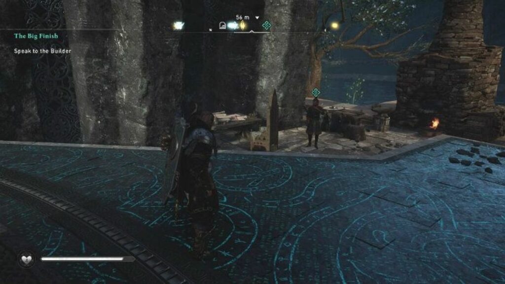 How to respond to the builder in The Big Finish AC Valhalla?