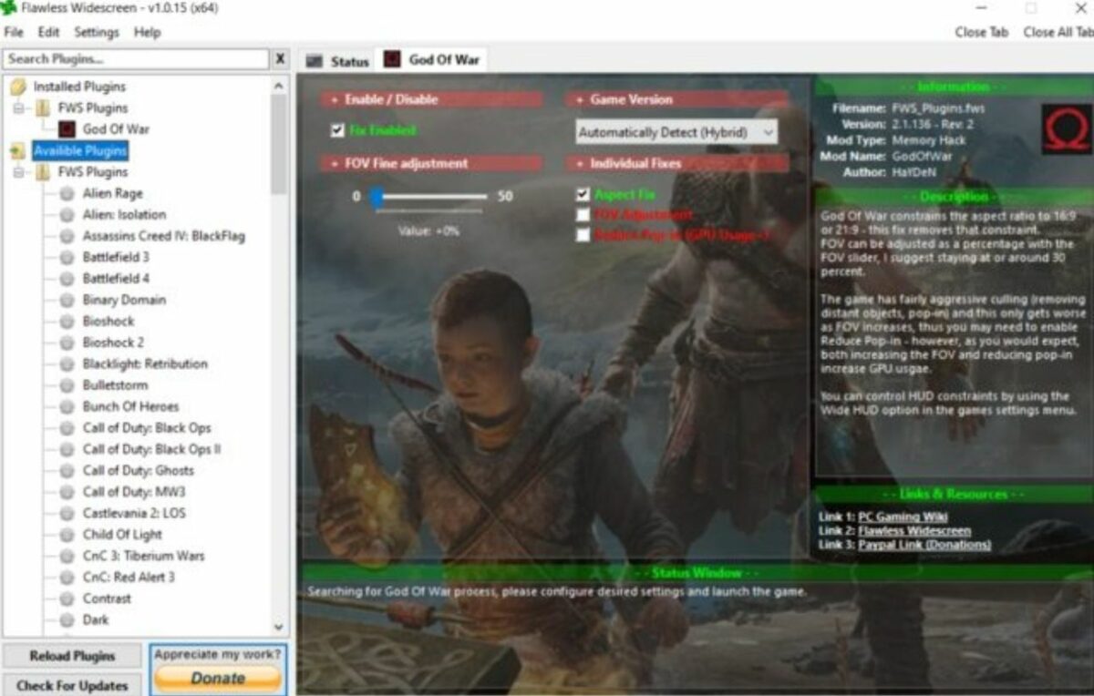 How to fix the God of War ultrawide full screen issue on PC?
