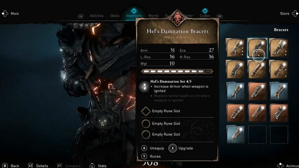 How to obtain the Hel’s Damnation armor set pack in AC Valhalla?