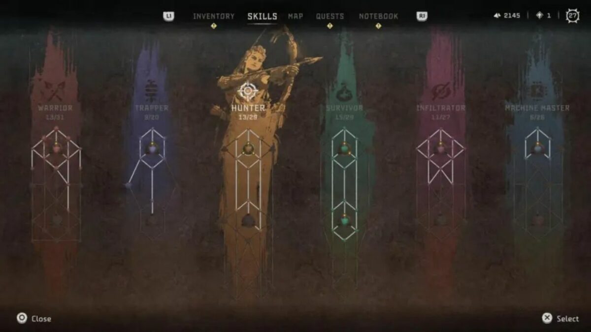 What are the skill tree upgrades in Horizon Forbidden West?