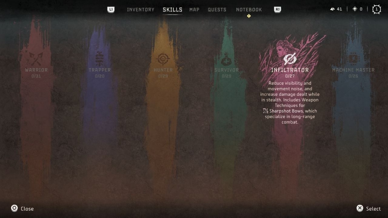 What are the skill tree upgrades in Horizon Forbidden West?