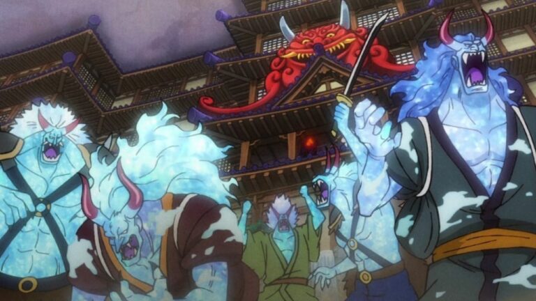 How does Chopper defeat Queen’s Ice Oni in One Piece?