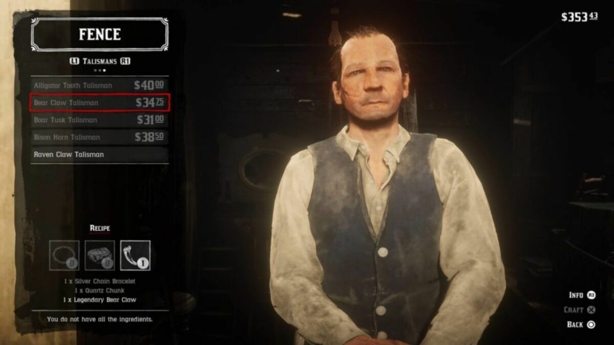 How to get a silver chain bracelet in Red Dead Redemption 2?