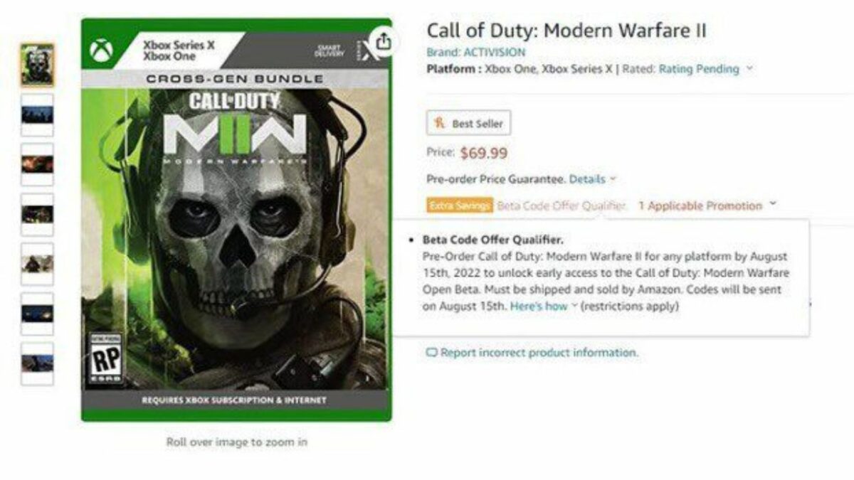 Modern Warfare 2 Beta Release Date by Amazon