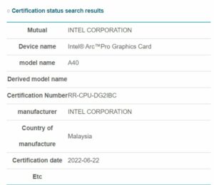 Check Out Arc A40 Pro– Intel’s New Desktop Workstation GPU