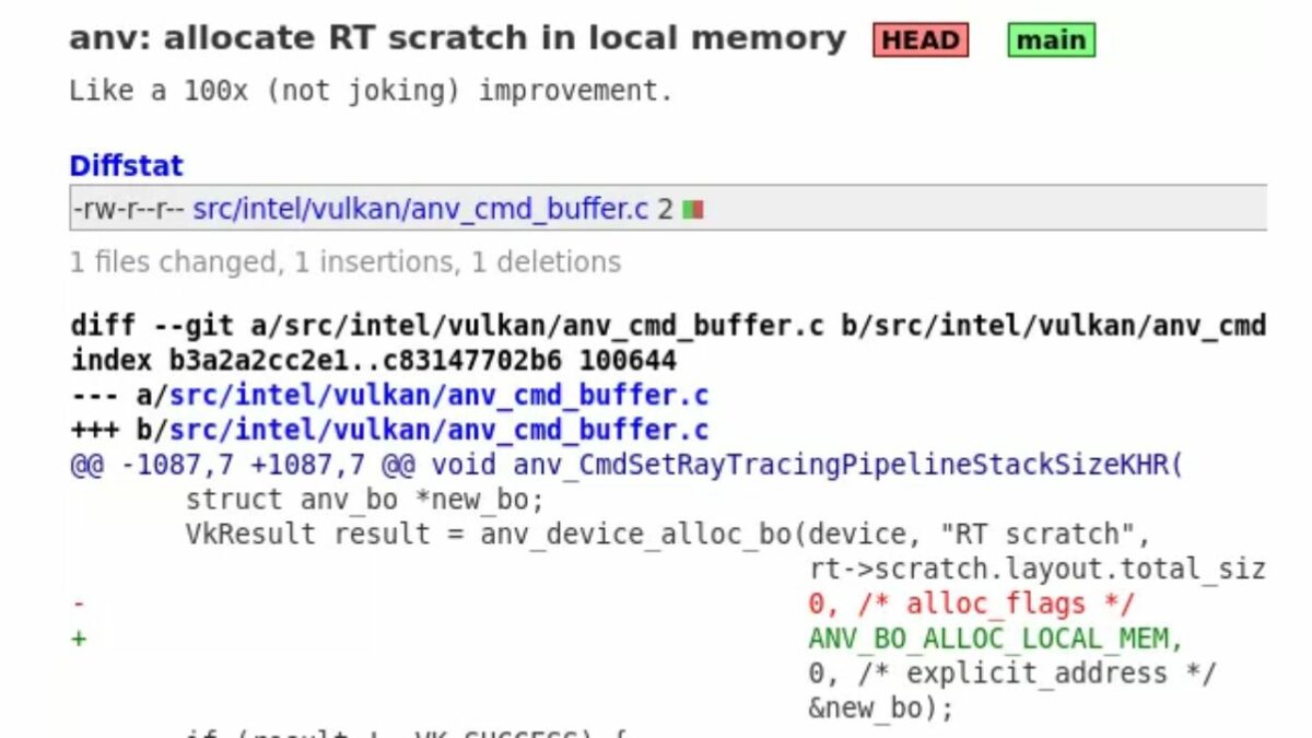 Intel’s Vulkan Graphics Driver Gets 100x Performance Boost