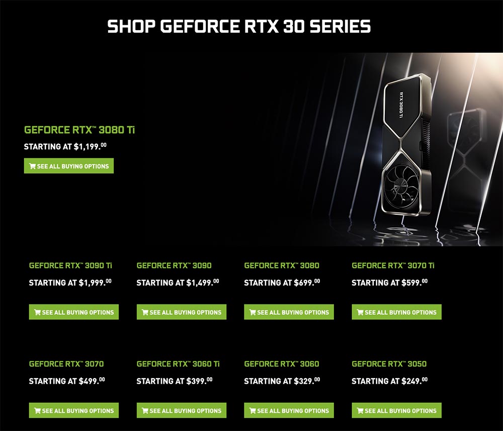 NVIDIA’s RTX 3090 and 3080 GPUs Listed At Discounted Prices