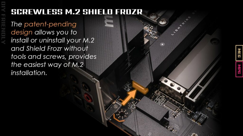 MSI adds Toolless M.2 SSD Installation To X670E/B650 Chipsets