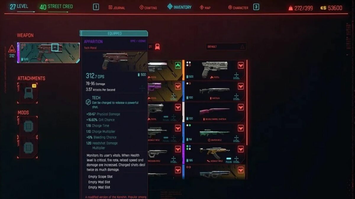 What is the best pistol in Cyberpunk 2077?