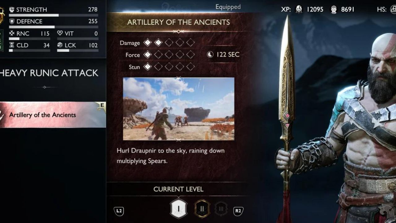 Where to find all Heavy Runic Attacks in God of War Ragnarok?