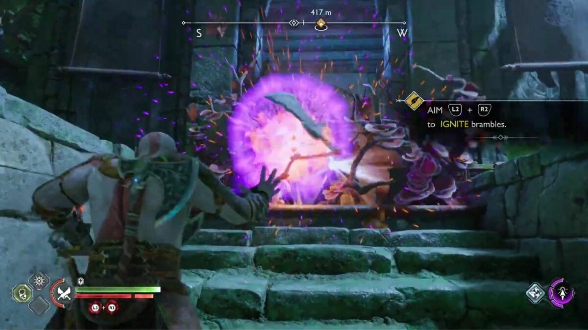 Clear up the Red Vines in Vanaheim – God of War: Ragnarok