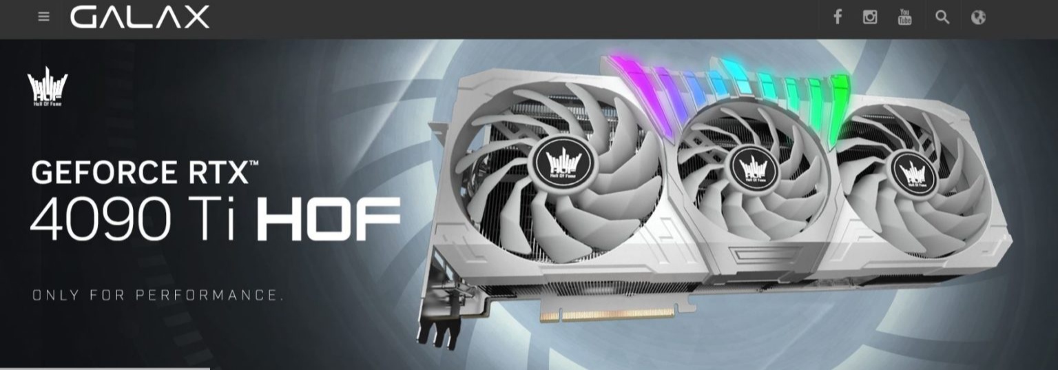 GALAX Incorrectly Announces GeForce RTX 4090 Ti HOF GPU