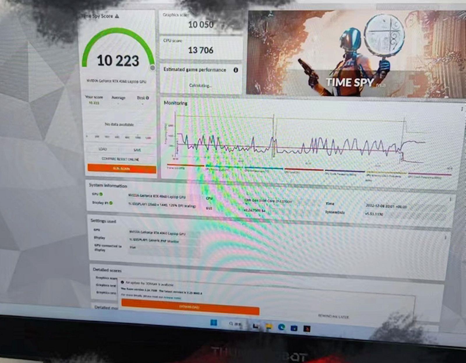 GeForce RTX 4060 3DMark TimeSpy 基准分数揭晓