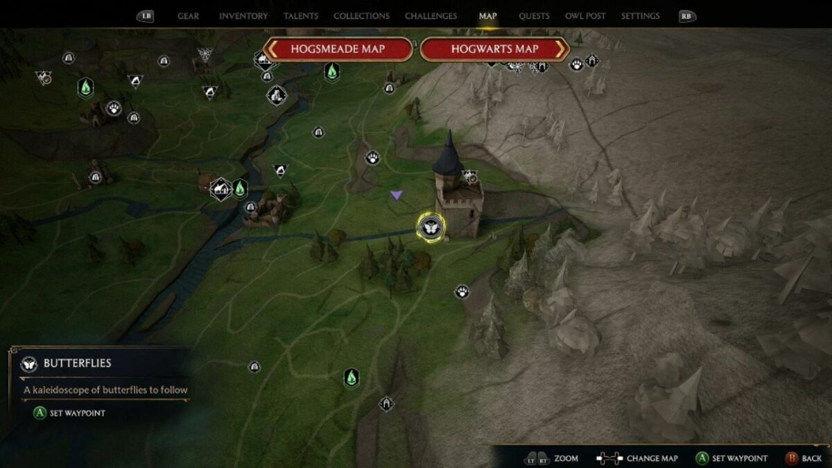 在哪里可以找到霍格沃茨遗产中的所有蝴蝶？