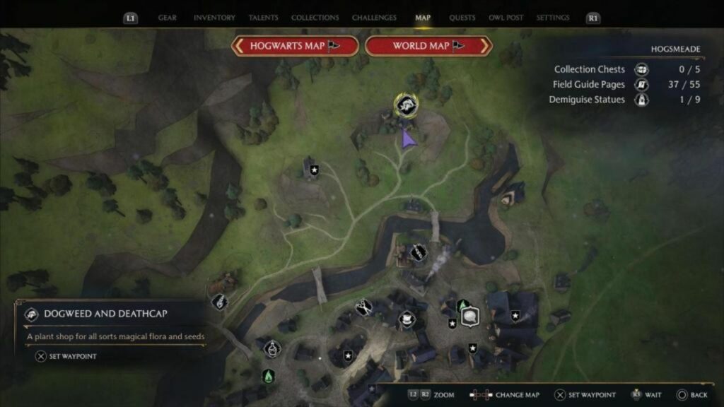 Where to find Dogweed and Deathcap in Hogwarts Legacy?