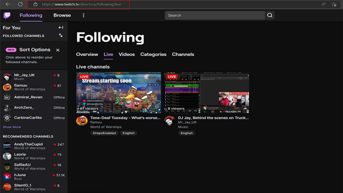 How to fix Twitch Error while loading followed channels?