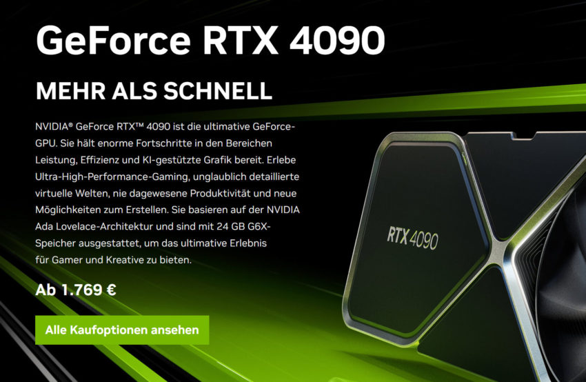NVIDIA Reduces GeForce RTX 4090 FE Price up to 9% in Europe
