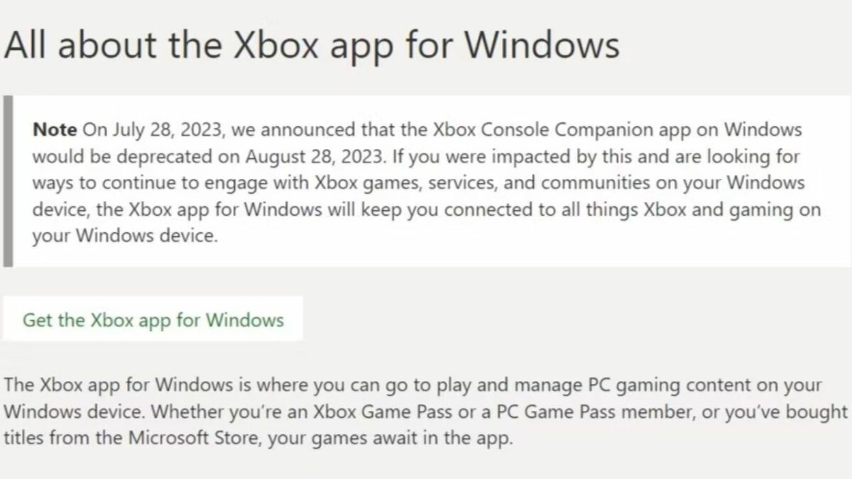 Xbox is shutting down the Console Companion App for Windows