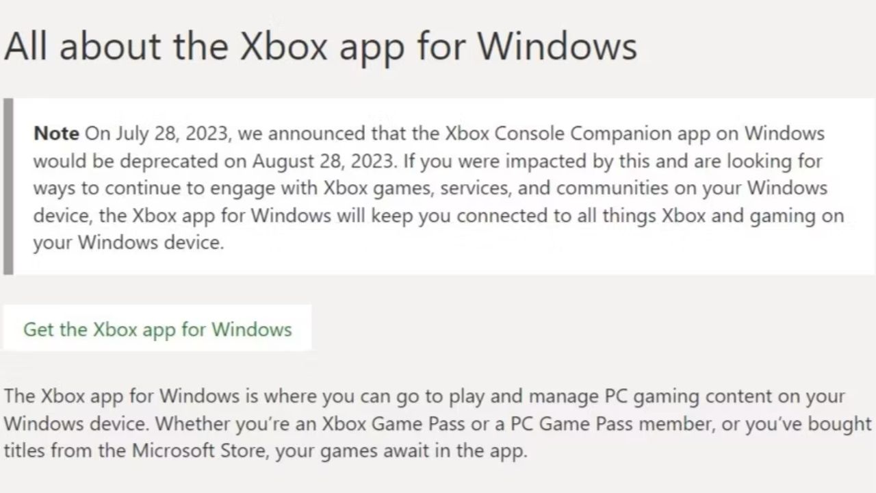 Xbox is shutting down the Console Companion App for Windows