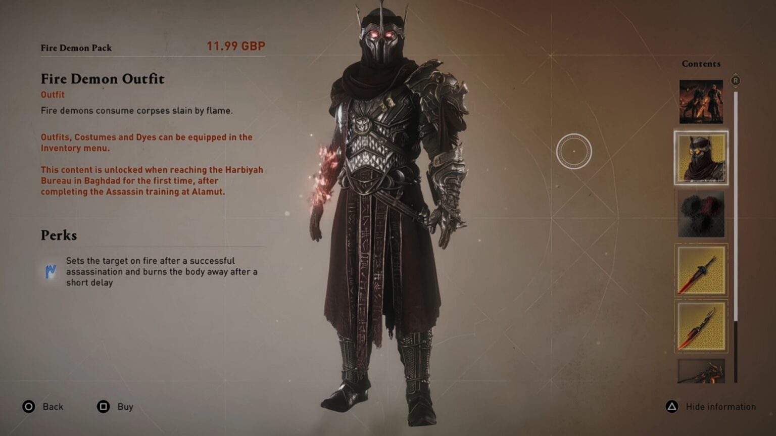 How to unlock the Fire Demon Pack in AC Mirage? Easy Guide