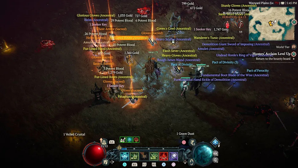 A vast amount of Legendary Loot in Diablo IV confuses fans