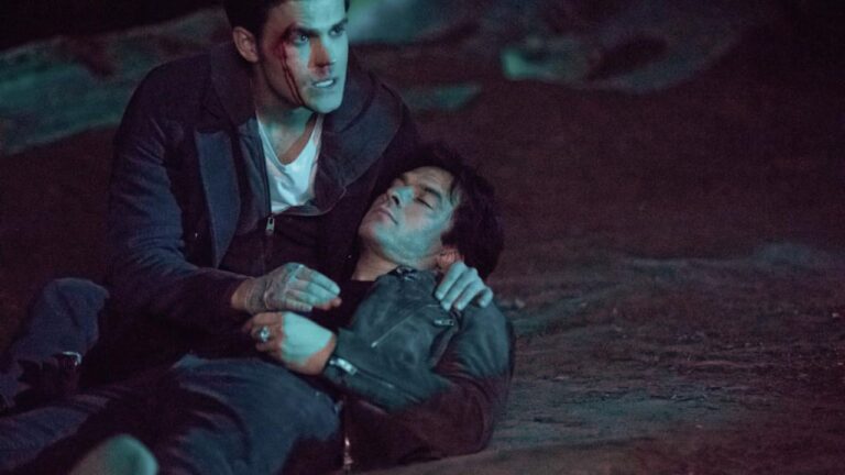 Does Damon die at the end of Vampire Diaries Season 8?