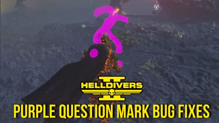 How to fix the purple question mark bug in Helldivers 2?