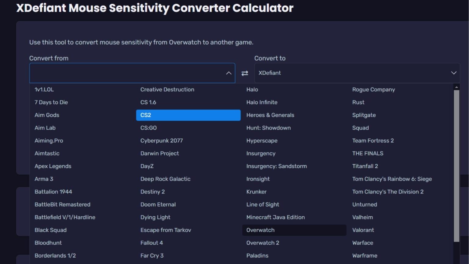 How to convert sensitivity in XDefiant? Controls Guide
