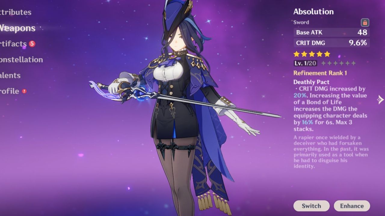 Comment construire du Clorinde dans Genshin Impact