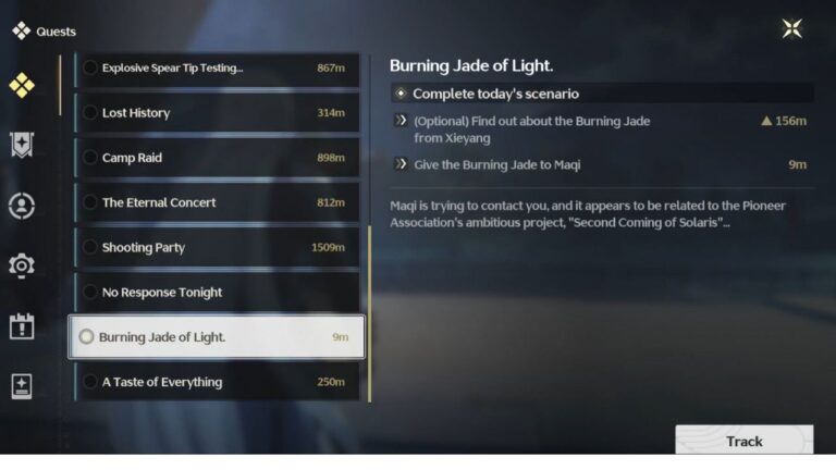 Wuthering Waves Burning Jade of Light Quest