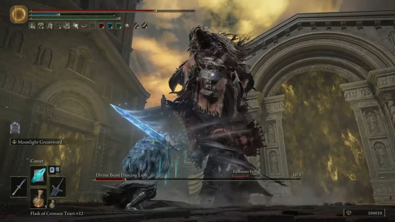How to defeat the Divine Beast Dancing Lion in Elden Ring?