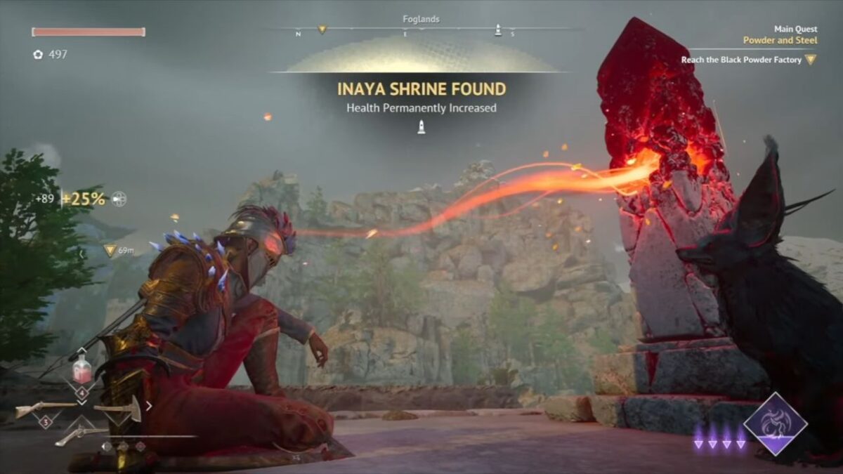 Inaya Shrines And Healing Flasks Locations in Flintlock