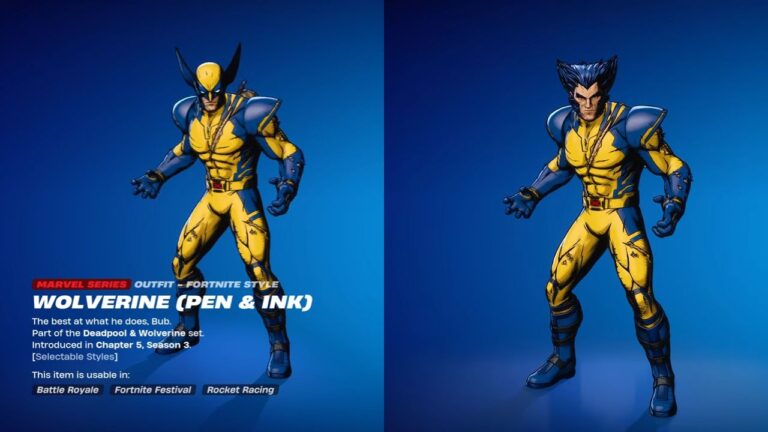 New Deadpool And Wolverine Skins in Fortnite