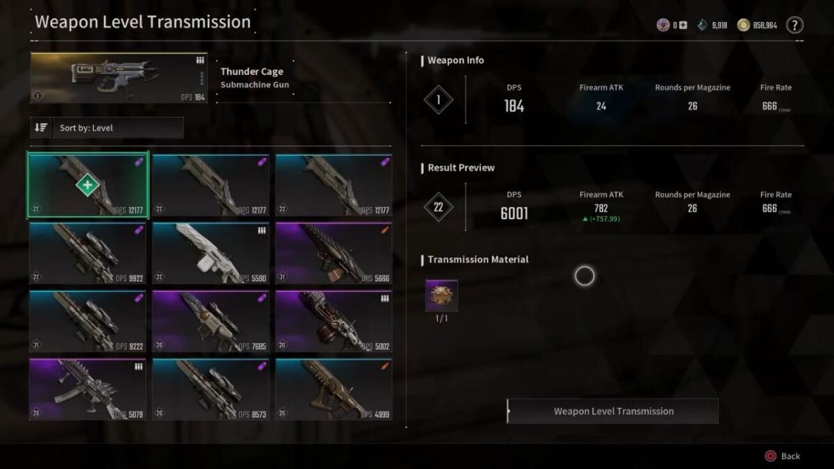 How to Level Up Weapons (Guns) in The First Descendent?