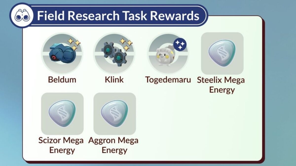 Pokémon Go Strength of Steel Research & Collection Quests