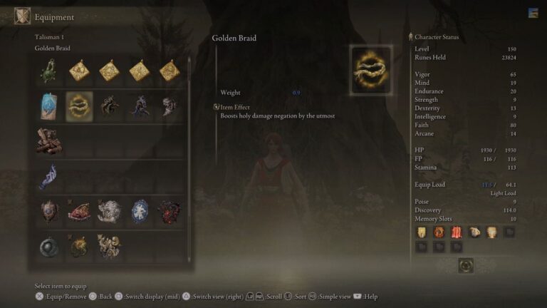 How to get the Golden Braid Talisman in Elden Ring DLC?