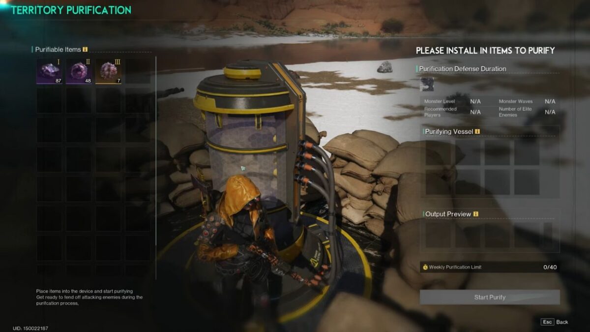 Tout sur la purification du territoire dans Once Human